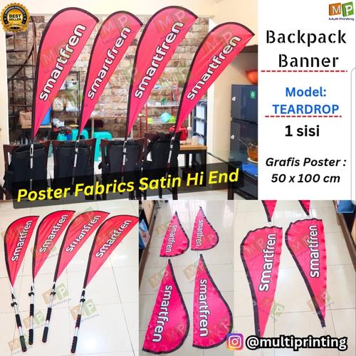 Promo Backpack banner-Backpack Banner Flag-Banner Flag-Knapsack Banner - 1 Sisi, Rectangle ...