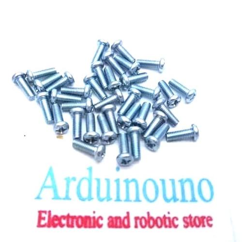 Jual Screw M3x10 Round Cross Head 3mm long 10mm 1cm 1 cm diameter M3 ...