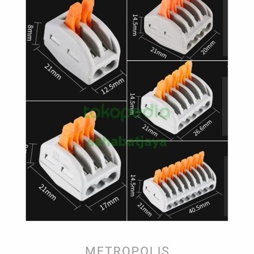 Jual New Konektor Kabel Wago Pct-2/3/4/5/8 Pin Wire Connector Terminal ...