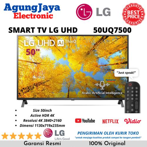 Jual SMART TV LG 50UQ7500 50 INCH HDR 4K UHD THINQ TV 50" (CILEGON ...