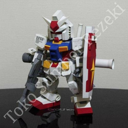 Jual Daigunder Robot Figure RX78 DIY Papercraft SD Gundam RX 78 Paper ...