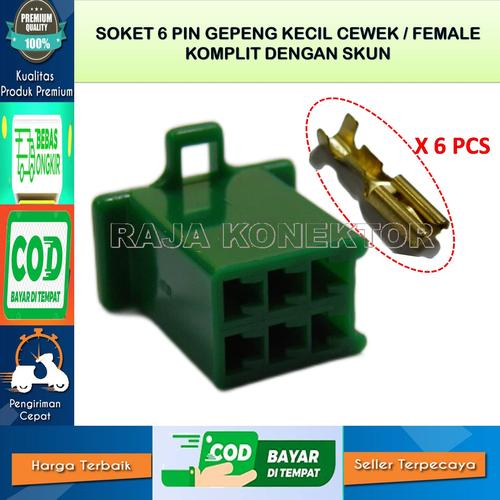 Jual SOKET 6 PIN FEMALE KECIL HIJAU ORIGINAL - Jakarta Pusat - Raja ...