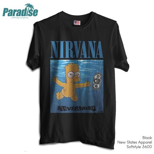 Jual Kaos Band SimpsonS Nirvana Nevermind Paradise T Shirt Pria Builtup ...