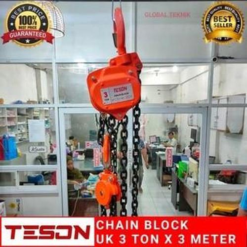 Jual Takel manual 3 ton 3 meter Kerekan Katrol 3Tx3M Derek Hoist Lift ...
