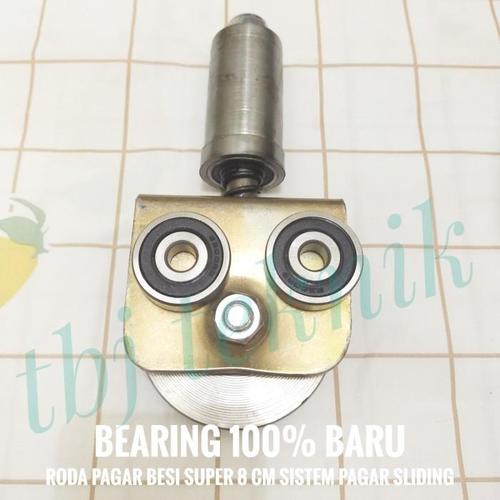 Jual roda pagar besi super 8 cm sistem roda pagar sliding - bearing ...