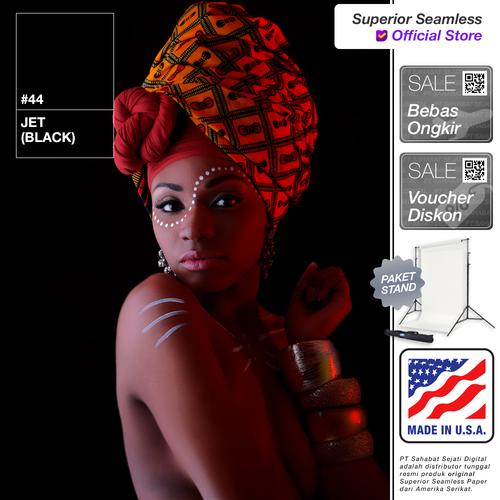 Promo Background Paper Kertas Polos Seamless Studio 1.3x11M Hitam 44 ...