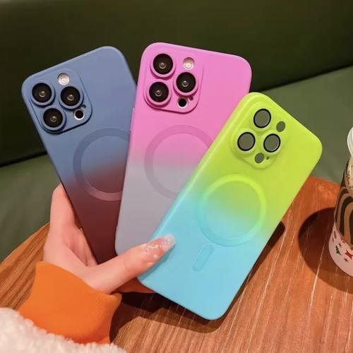 Jual premium ombre magsafe flex gradasi soft case iphone 11 12 13 14 ...