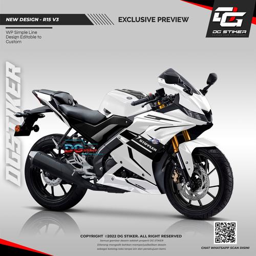Jual Decal Stiker R15 V3 Full Body Putih Simpel - Kab. Garut - DG ...