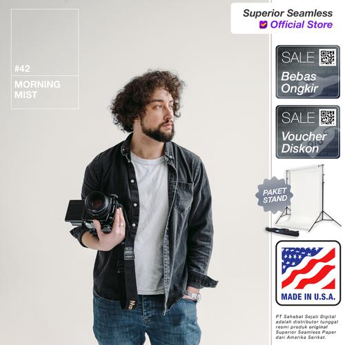 Promo Background Paper Kertas Polos Seamless Studio 2.7x11M 42 Morning ...