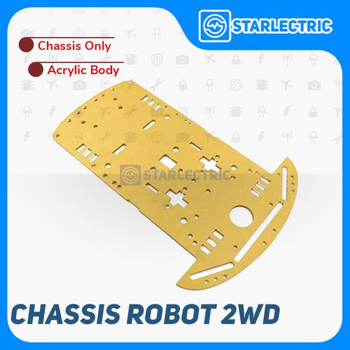 Jual Chassis Acrylic Robot Mobil 2WD Sasis Akrilik Smart 2 WD Bening ...