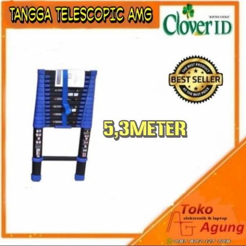 Jual TANGGA TELESCOPIC LADDER AMG ALUMUNIUM SINGLE 5,3METER BLUE ...