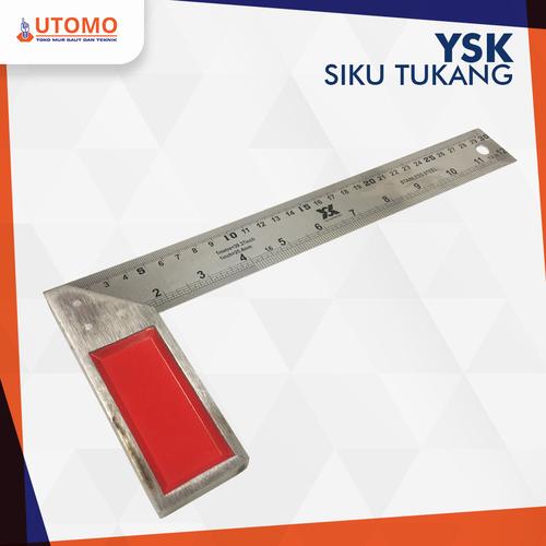 Jual YSK Siku Meter 12" Tebal Penggaris Siku Tukang Besi Angle Square ...