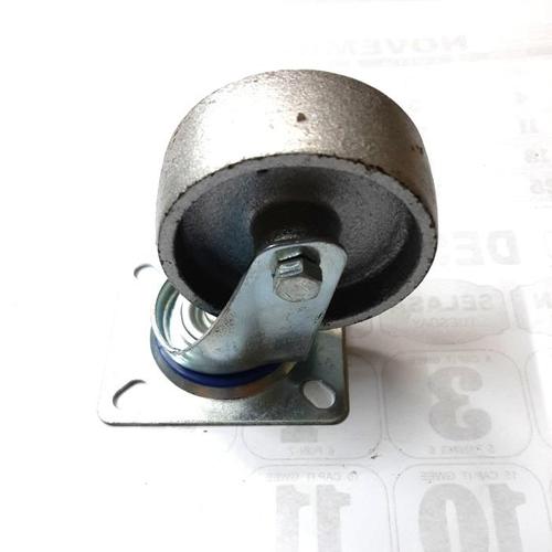 Jual roda troli besi/roda besi untuk troli/roda besi light duty 3 hidup ...