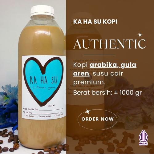 Jual Ka Ha Su Family Authentic 1 liter 1000 ml Kopi Susu Gula Aren lt ...