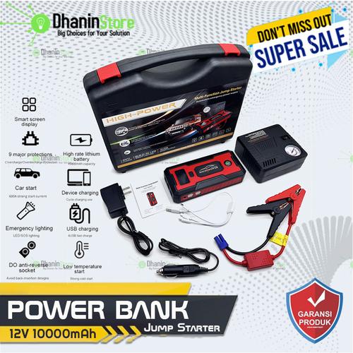 Promo Jumper Aki Mobil Power Bank Car Jump Starter Sett Pompa Ban USB ...