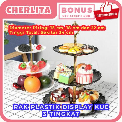 Jual Standing Cupcake 3 Tier Rak Display Kue Plastik Ulang Tahun - Hitam - Kota Tangerang ...