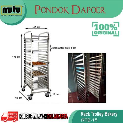 Jual Troly Roti | Troli Stainless| Rack Trolley Bakery Pan MUTU RTB-15 ...