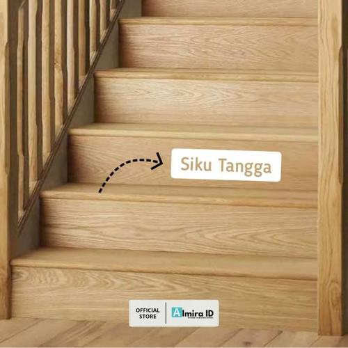 Jual Step nosing tangga lis siku tangga Pvc Solid 1,2 m x 2,5cm list ...