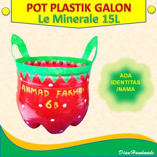 Jual Pot Plastik Galon Le-Minerale Bernama | Kerajinan Barang Bekas ...
