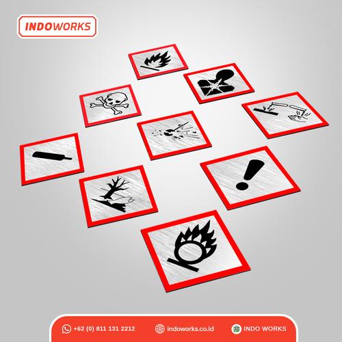 Jual Flammable SAFETY SIGN GHS RAMBU K3 ALUMINIUM 1MM TANDA - 10CM X ...
