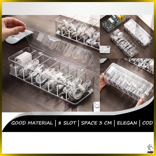 Jual Kotak Kabel Organizer 8 Slot Tutup Pelindung Penyimpanan Cable ...