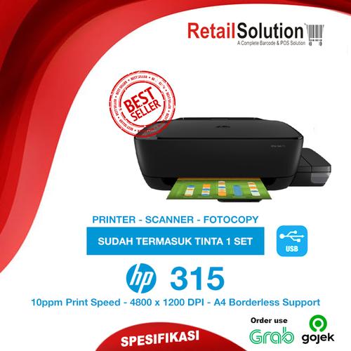 Jual Printer HP Ink Tank 315 - Print Scan Copy - Kota Bandung - RETAIL ...
