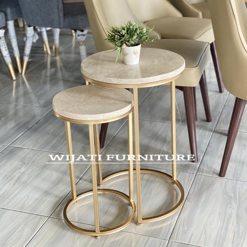 Jual Side Table Modern Besi dan Marmer - Meja Sudut Marmer Pojok - Kab ...