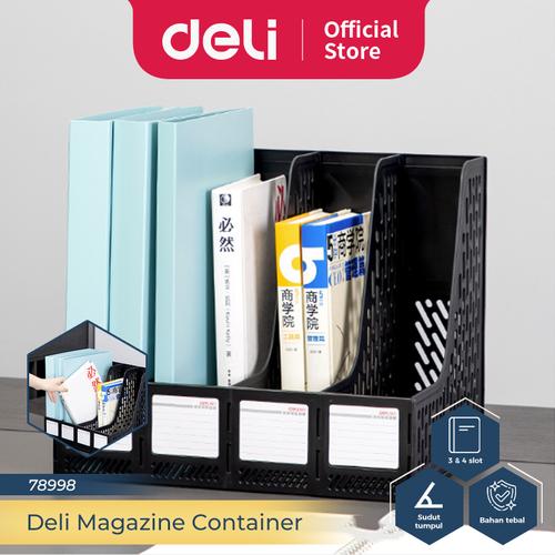 Jual Deli File Tray Rak Box File Tempat Dokumen 4 Sekat 3 Warna 78998 ...