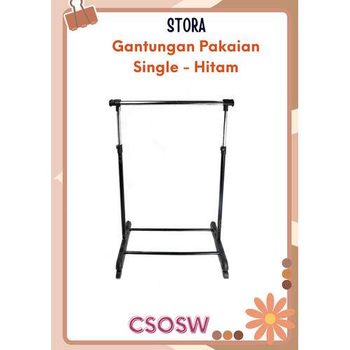 Jual Stora | Krisbow Gantungan Pakaian Single Hitam Garment Rack Single ...