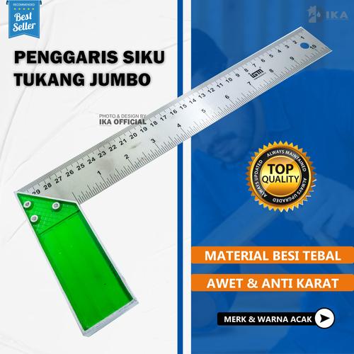 Jual Penggaris Besi Siku Meter JUMBO 12" (12 INCH) / Penggaris Sudut 30 cm - Kota Tangerang ...