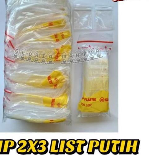Jual ♝ Bisa Plastik Klip 2X3 List Putih Isi 1,000 Lembar / Plastik Klip ...