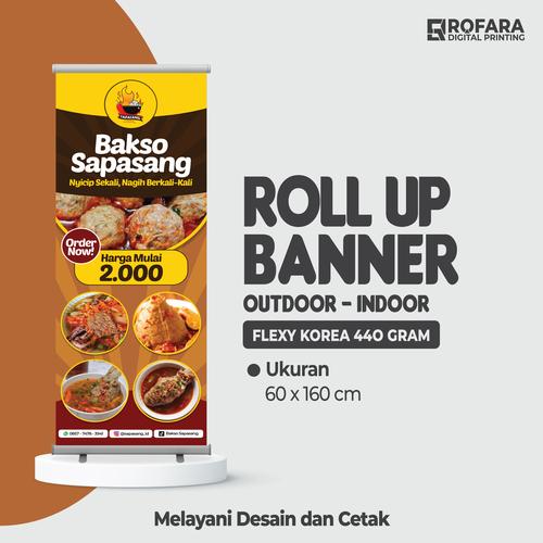 Jual Roll Up Banner | Bahan Flexy Korea 440 gram - Ukuran 60 x 160 cm - FILE SIAP CETAK - Kota ...