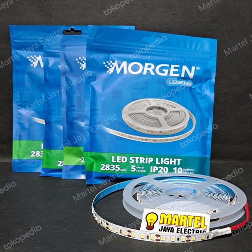 Jual Lampu led strip morgen 2835 5METER IP20 DC 12V 120 LED - 10000k ...