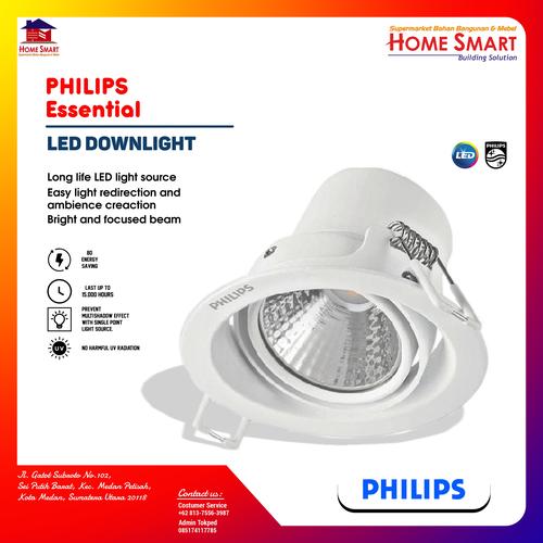 Jual Philips Recessed LED Spotlight Pomeron 7watt 7W LED 59776 - 27K ...
