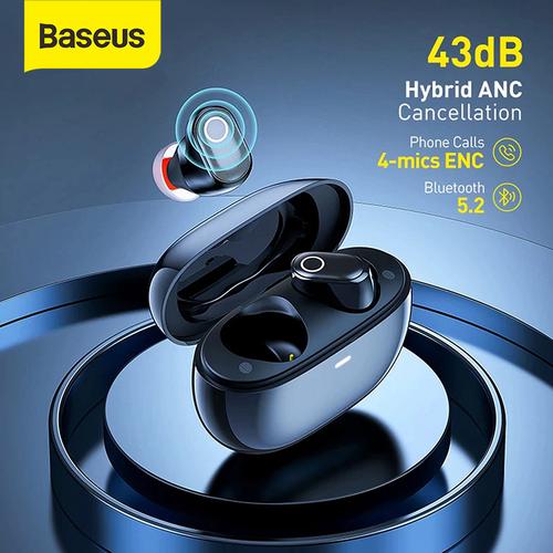 Promo BASEUS TWS BLUETOOTH EARPHONE MINI EARBUDS HEADSET ANC ENC BT5.2 ...