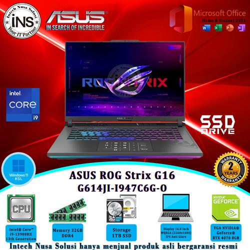 Jual ASUS ROG STRIX G16 G614JI i9-13980HX 32GB 1TB SSD RTX4070 W11H OHS ...