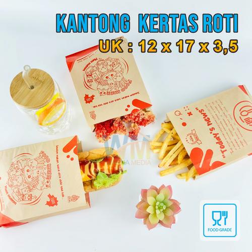 Jual Kantong Kertas Makanan / Kantong Cemilan / Kantonng Roti / Paper ...