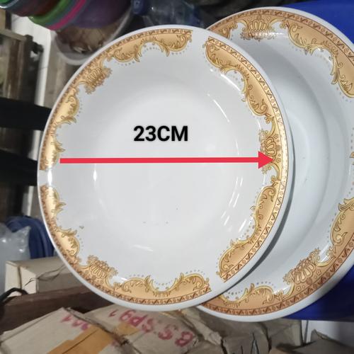 Jual PIRING MAKAN KERAMIK KEMBANG MAHKOTA OMEGA 9 HARGA 1 LUSIN - Kota ...