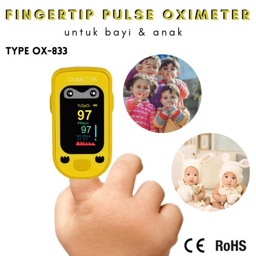 Jual Pulse Fingertip Oximeter Anak kartun cartoon Alat Pengukur Oksigen ...