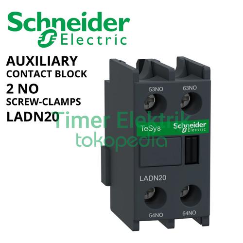 Jual Auxiliary contact block - 2 NO - LADN20 - Jakarta Pusat - Timer Elektrik | Tokopedia