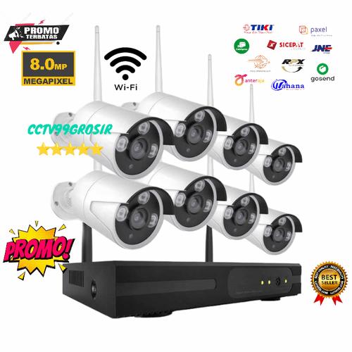 Jual NVR KIT 8CH WIRELESS PAKET KAMERA CCTV 8 CHANNEL 8MP +HDD 4TB CCTV ...