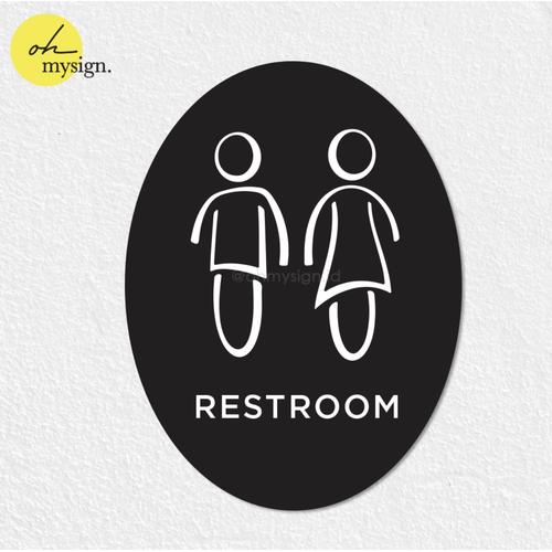 Jual Tulisan Toilet Restroom Sign Akrilik Tempel Dinding Papan Acrylic ...