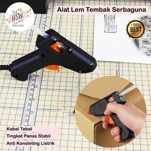 Jual Alat Lem Tembak Besar Kecil Tembakan Lem Bakar Glue Gun Serbaguna ...