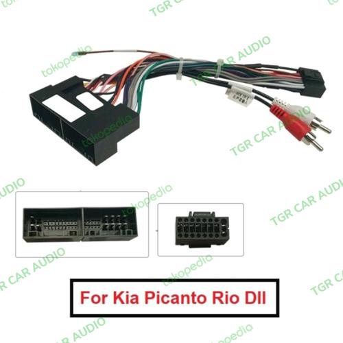 Jual kabel soket pnp 16 pin head unit android kia new picanto rio ...