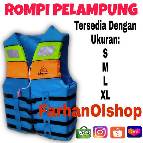 Jual ROMPI, PELAMPUNG ATUNAS/JAKET PELAMPUNG/BAJU PELAMPUNG DEWASA ...