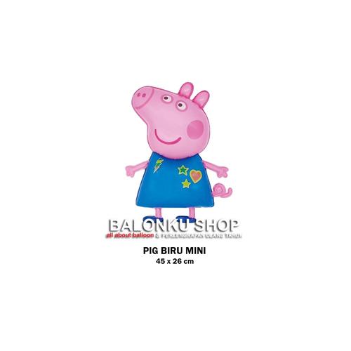 Jual Balon Foil Peppa Pig / Balon Peppa Pig / Balon Pig - PIG BIRU MINI ...