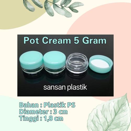 Jual Pot Jar 5 Gram / Pot Cream 5 Gram / Bening Hijau - Hijau Melon ...