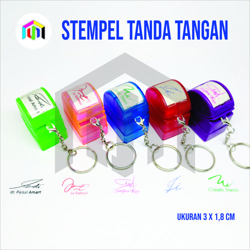 Jual Stempel Tanda Tangan 3 x 1,8 cm - Biru - Kab. Bandung Barat ...