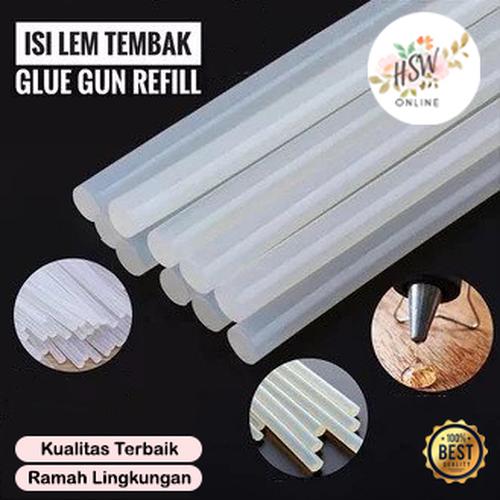 Jual Refill Lem Tembak Kecil Besar Lem Bakar Bening 11 mm 7 mm Glue Gun ...