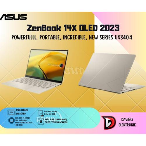 Jual ASUS ZENBOOK 14X OLED UX3404 i9-13900H 16GB RAM 1TB SSD RTX 3050 ...